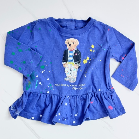 Ralph Lauren | Shirts & Tops | Ralph Lauren Polo Bear Paint Splatter ...